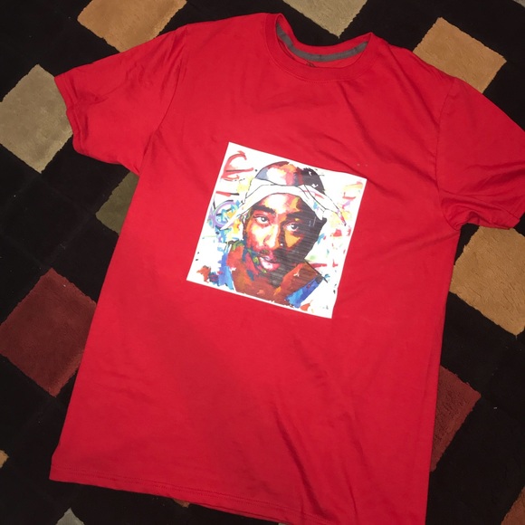 Fruit of the Loom | Tops | New Red Tupac 2pac Tshirt | Poshmark